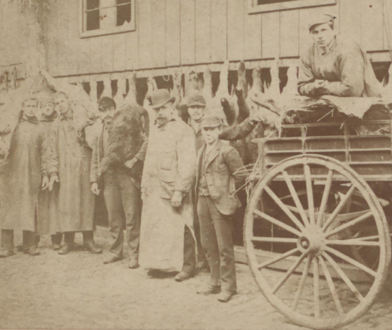 Photograph of Washington Market Butchers - NYC in 1870