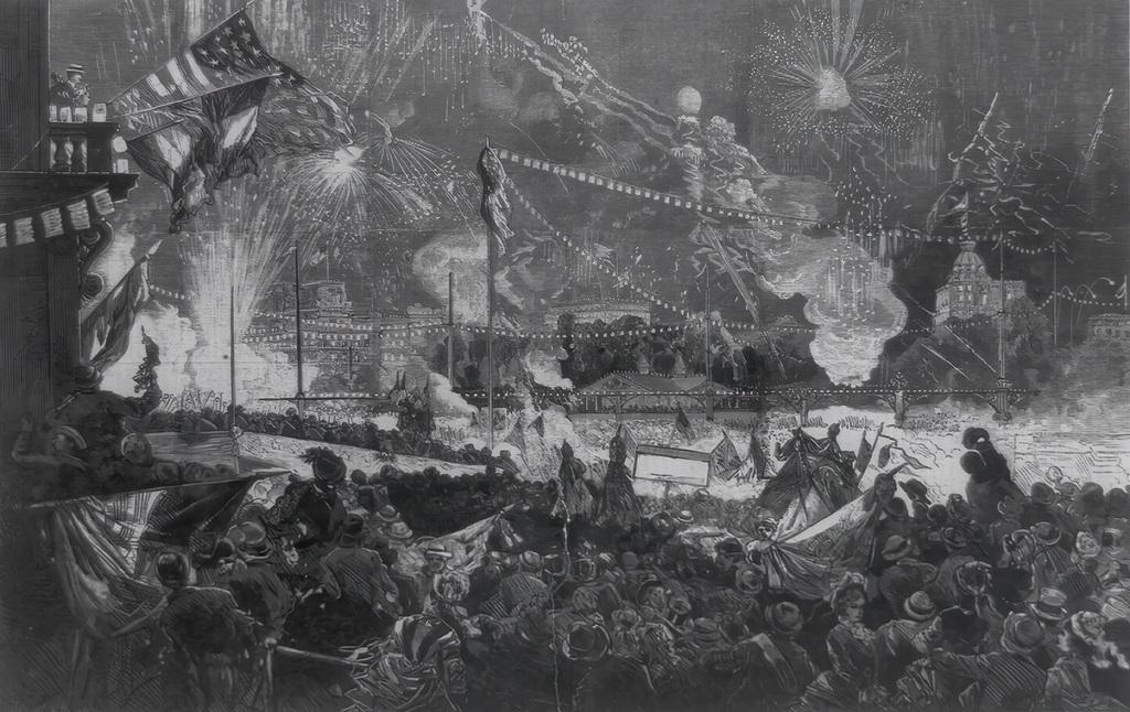 The Centennial 4th of July at Union Square - NYC in 1876