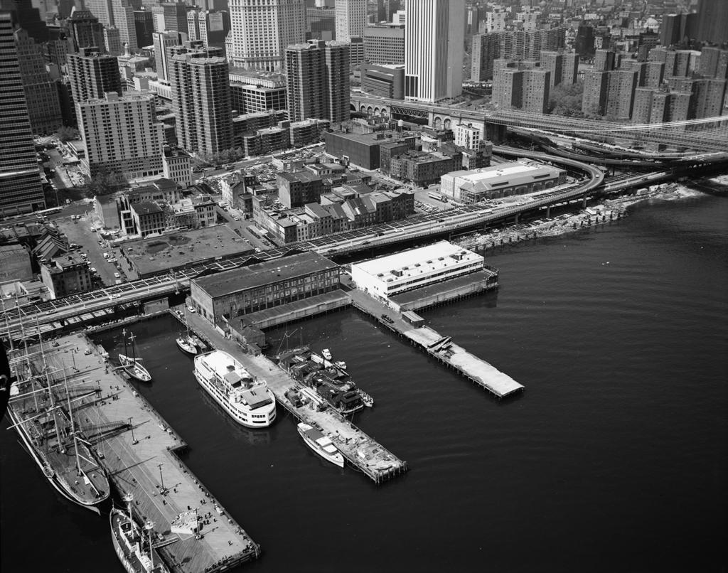 South Street Seaport from Above - NYC in 1974