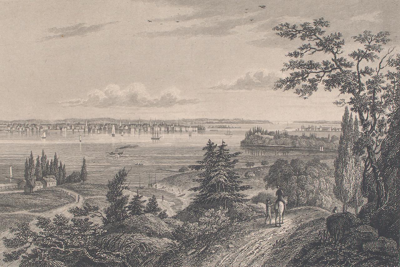 New York from Weehawken - NYC in 1831