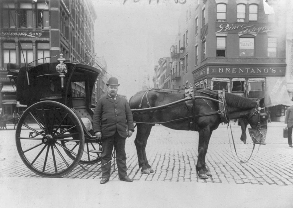 1896 Union Square Cab Driver - NYC's Transportation Legacy