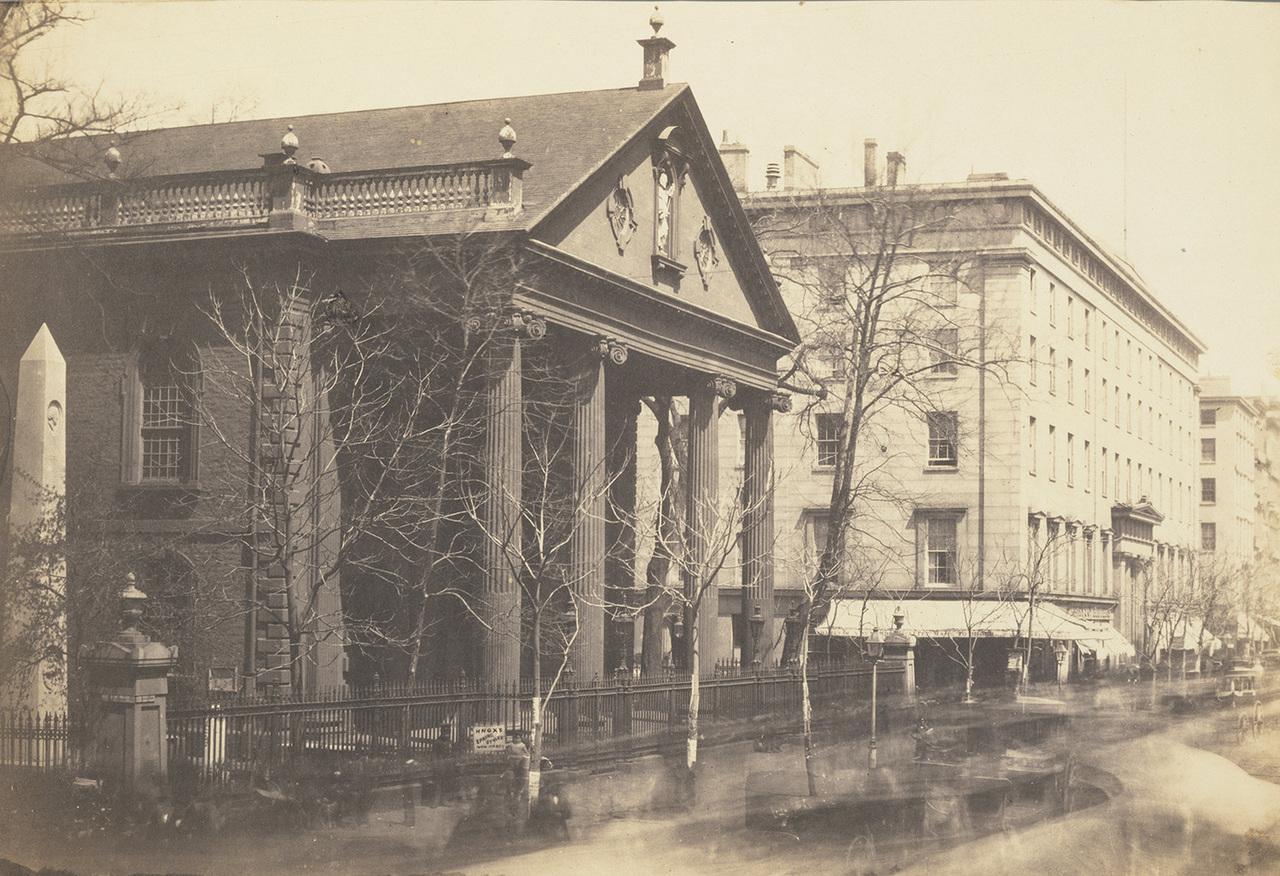 Early Photograph of Saint Paul's Chapel - NYC in 1855