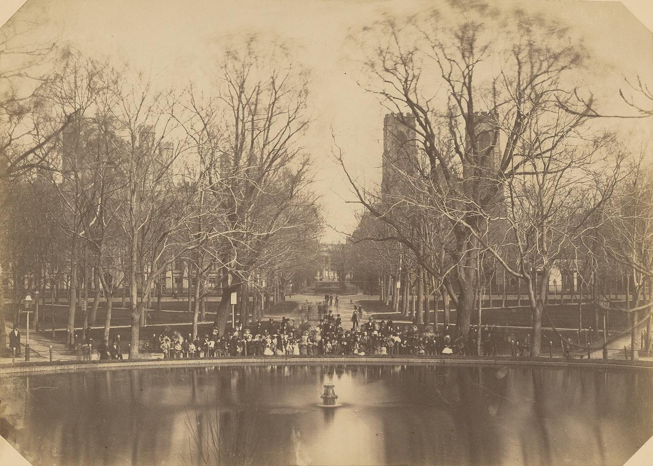 Photograph of Washington Square Park Fountain - NYC in 1855